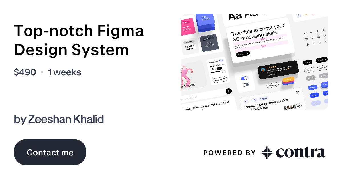 Top-notch Figma Design System by Zeeshan Khalid