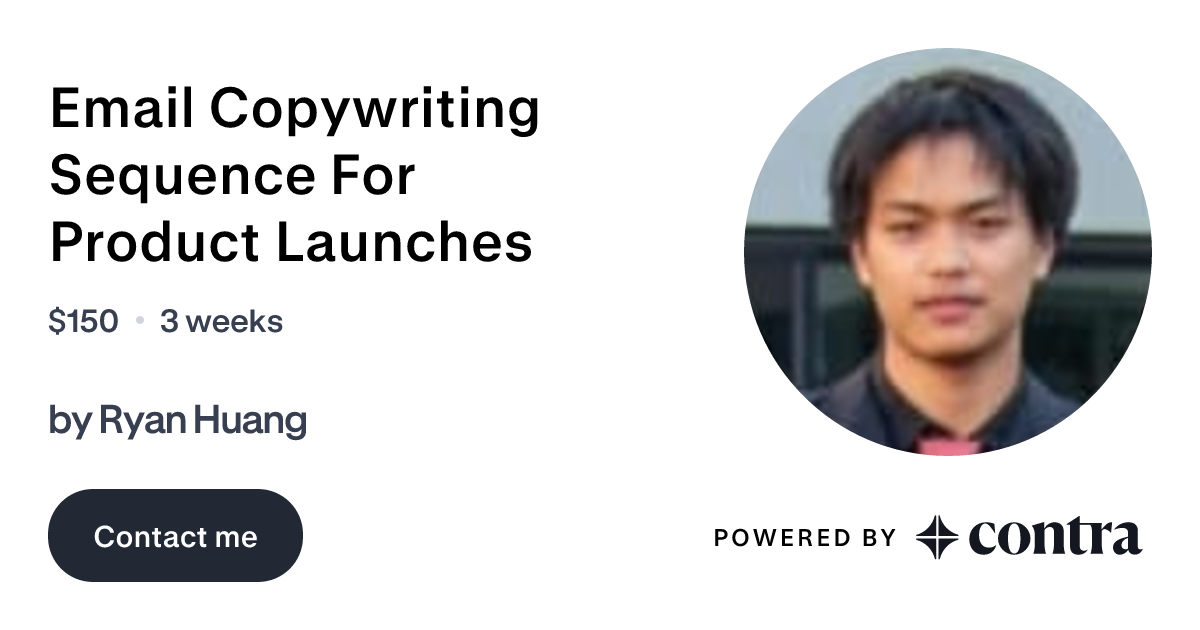 Email Copywriting Sequence For Product Launches by Ryan Huang