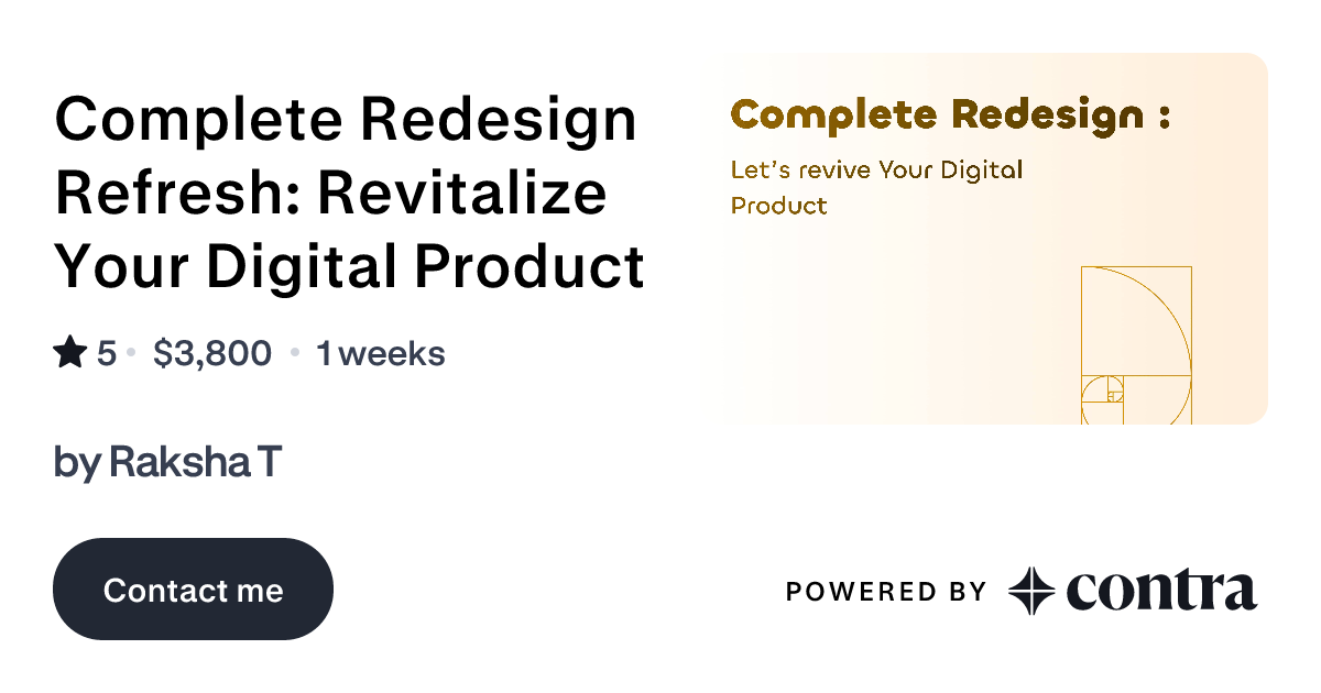 Complete Redesign Refresh: Revitalize Your Digital Product by Raksha T