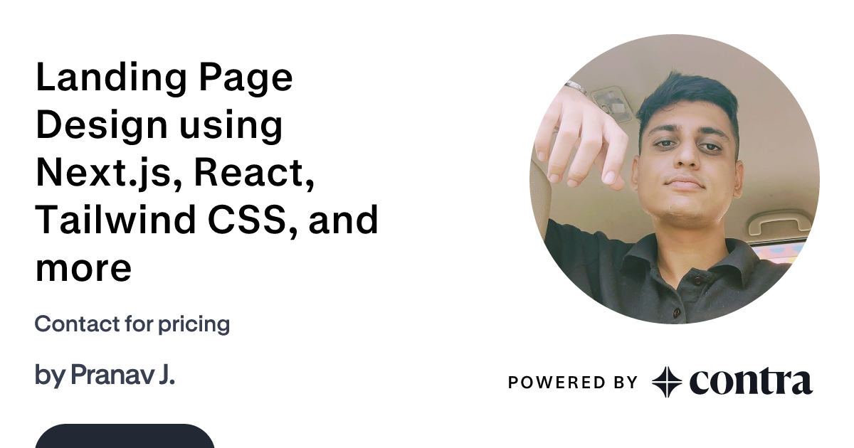 Landing Page Design Using Nextjs React Tailwind Css And More By
