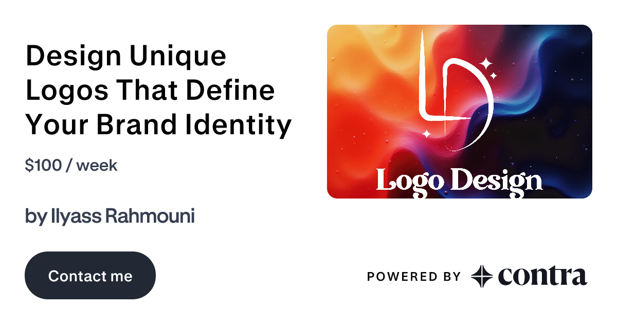 Design Unique Logos That Define Your Brand Identity by Ilyass Rahmouni