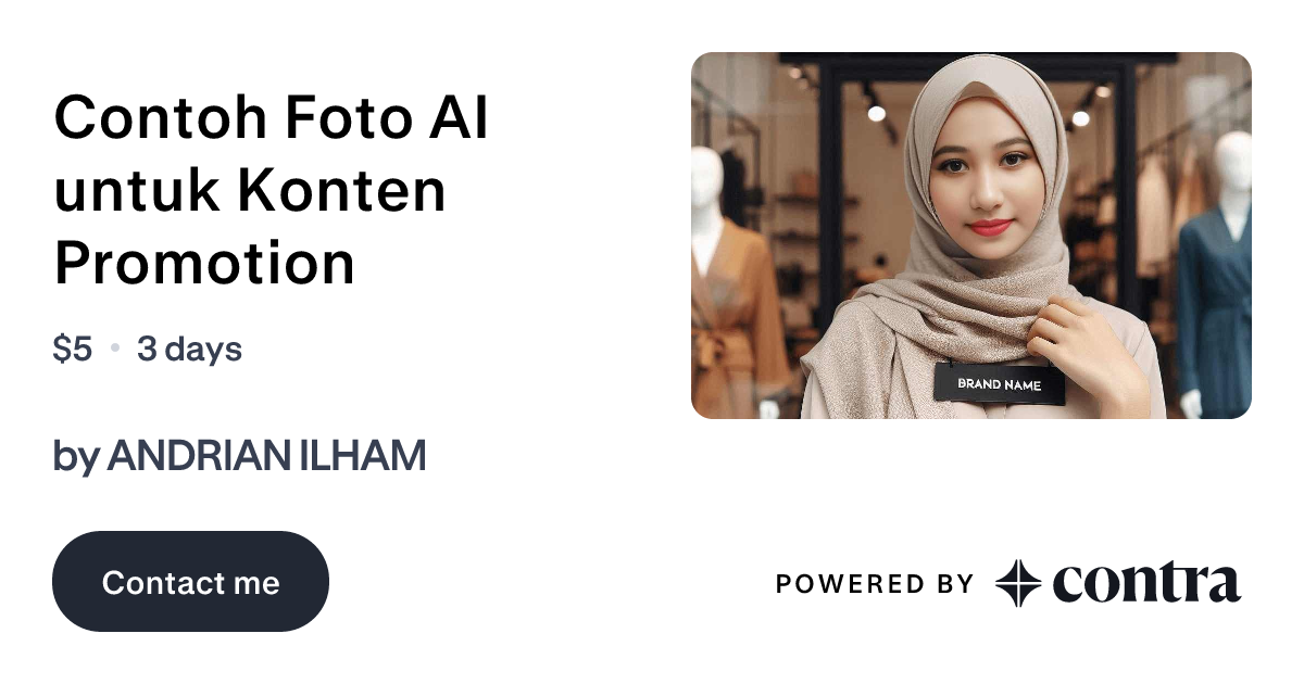 Contoh Foto AI untuk Konten Promotion by ANDRIAN ILHAM