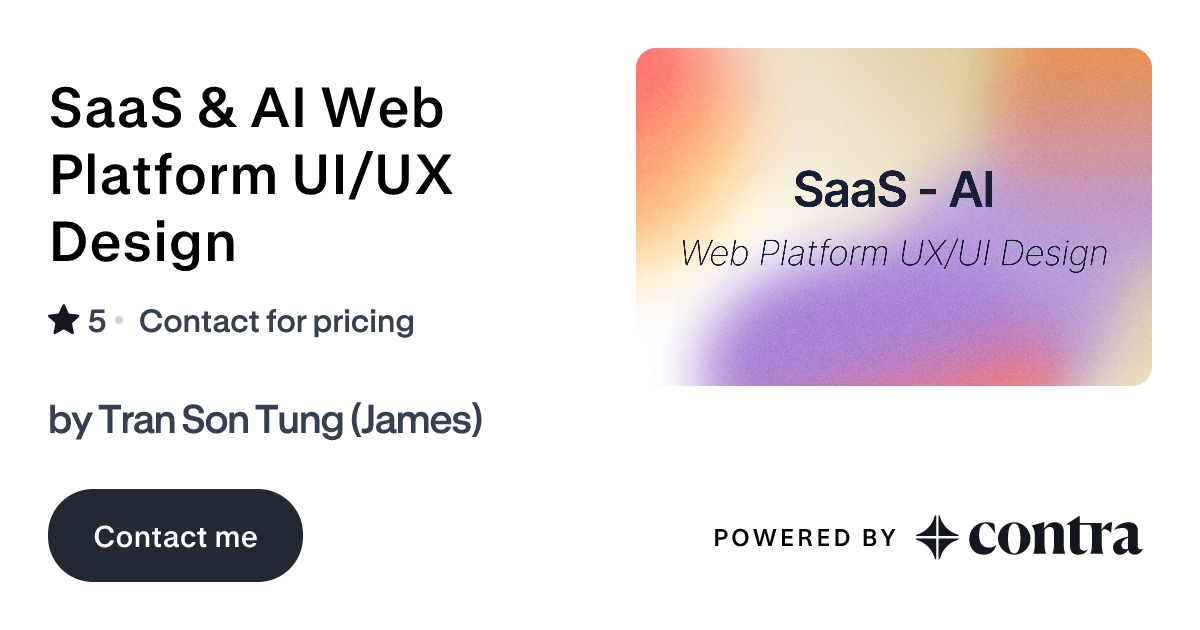 SaaS & AI Web Platform UI/UX Design by Tran Son Tung (James)