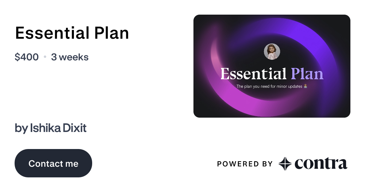 Essential Plan by Ishika Dixit