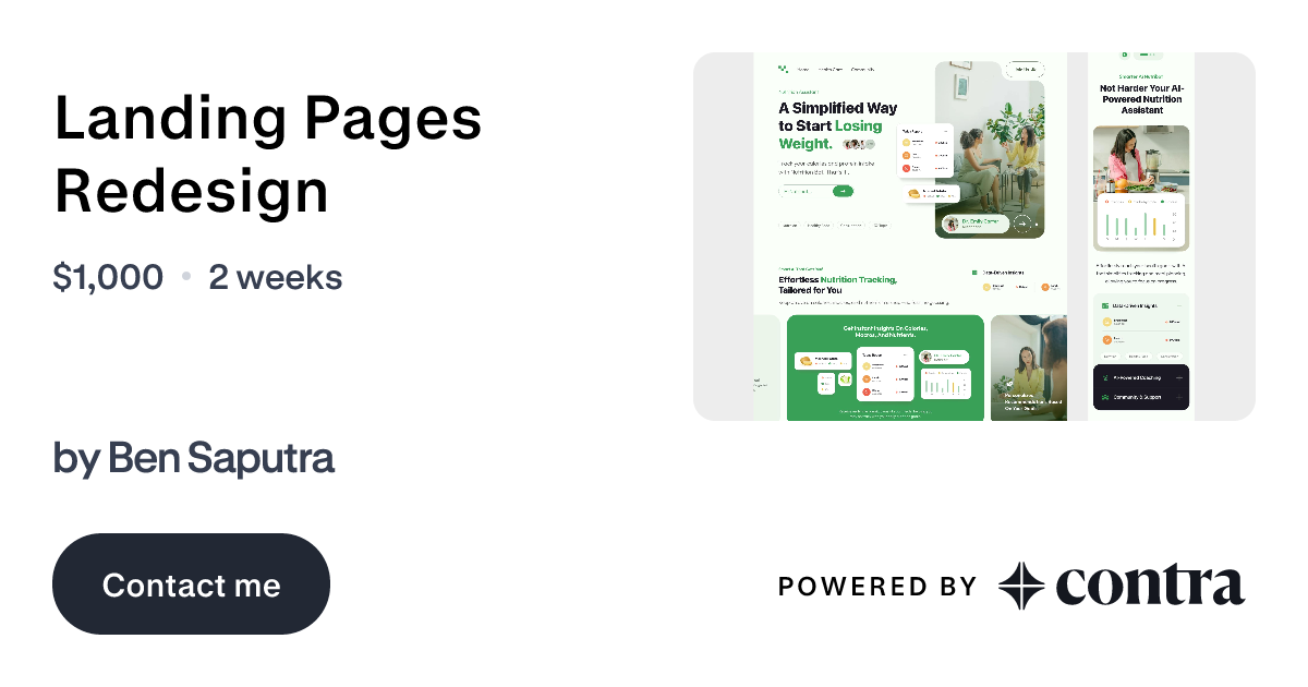 Landing Pages Redesign by Ben Saputra