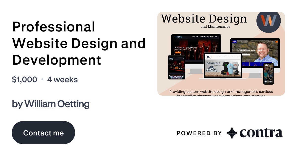 Professional Website Design and Development by William Oetting
