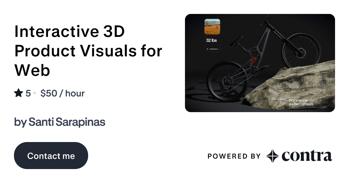Interactive 3D Product Visuals for Web by Santi Sarapinas