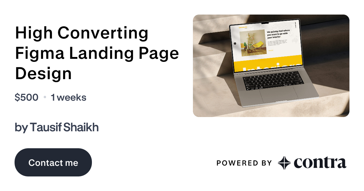 High Converting Figma Landing Page Design by Tausif Shaikh