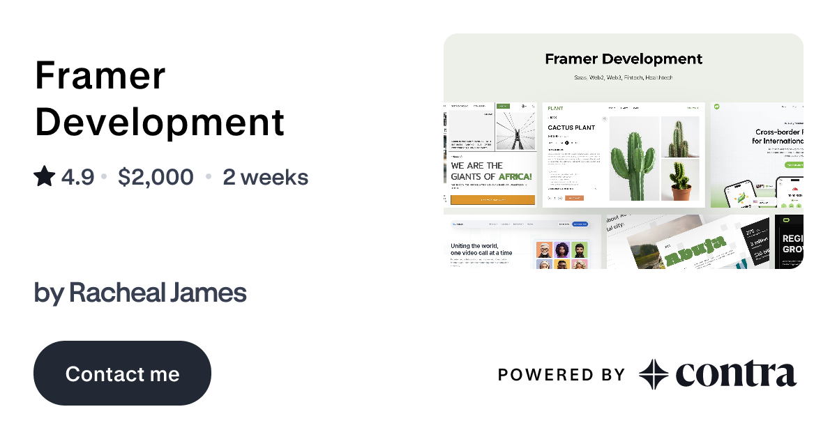 Framer Development by Racheal James