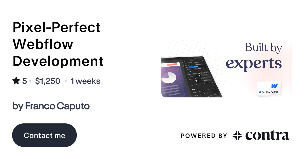 Pixel-Perfect Webflow Development by Franco Caputo