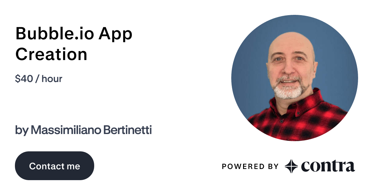 Bubble.io App Creation by Massimiliano Bertinetti