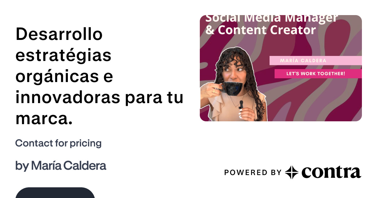 Desarrollo estratégias orgánicas e innovadoras para tu marca. by María ...