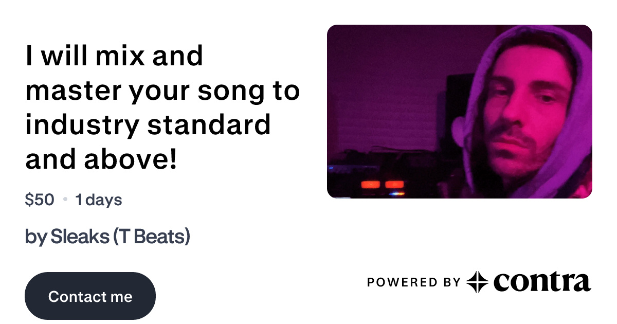 I will mix and master your song to industry standard and above! by ...