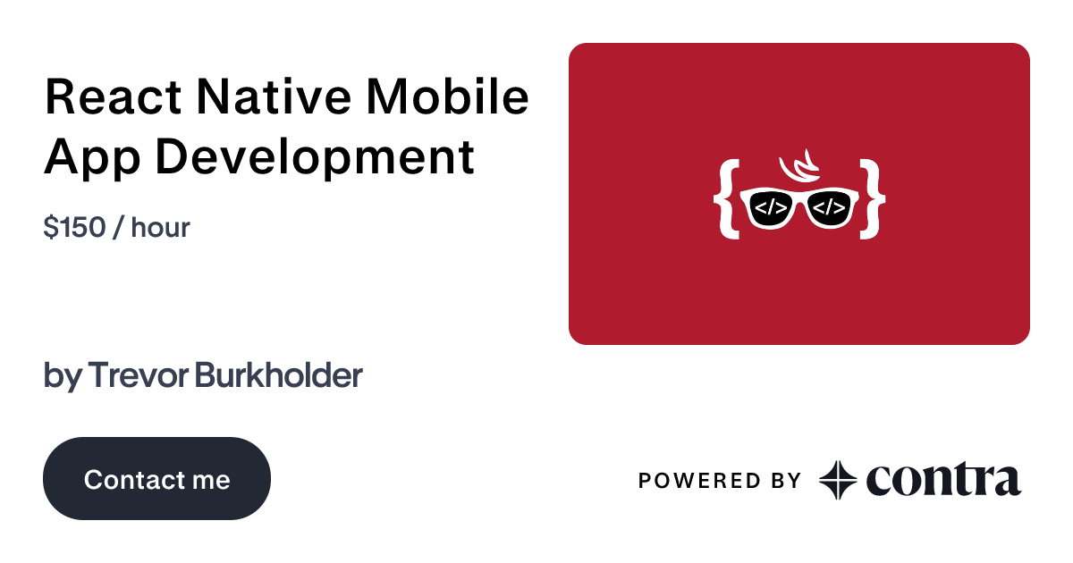React Native Mobile App Development By Trevor Burkholder
