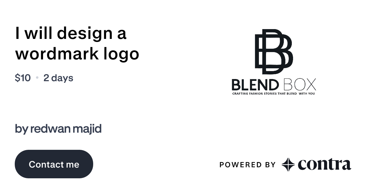 I will design a wordmark logo by redwan majid