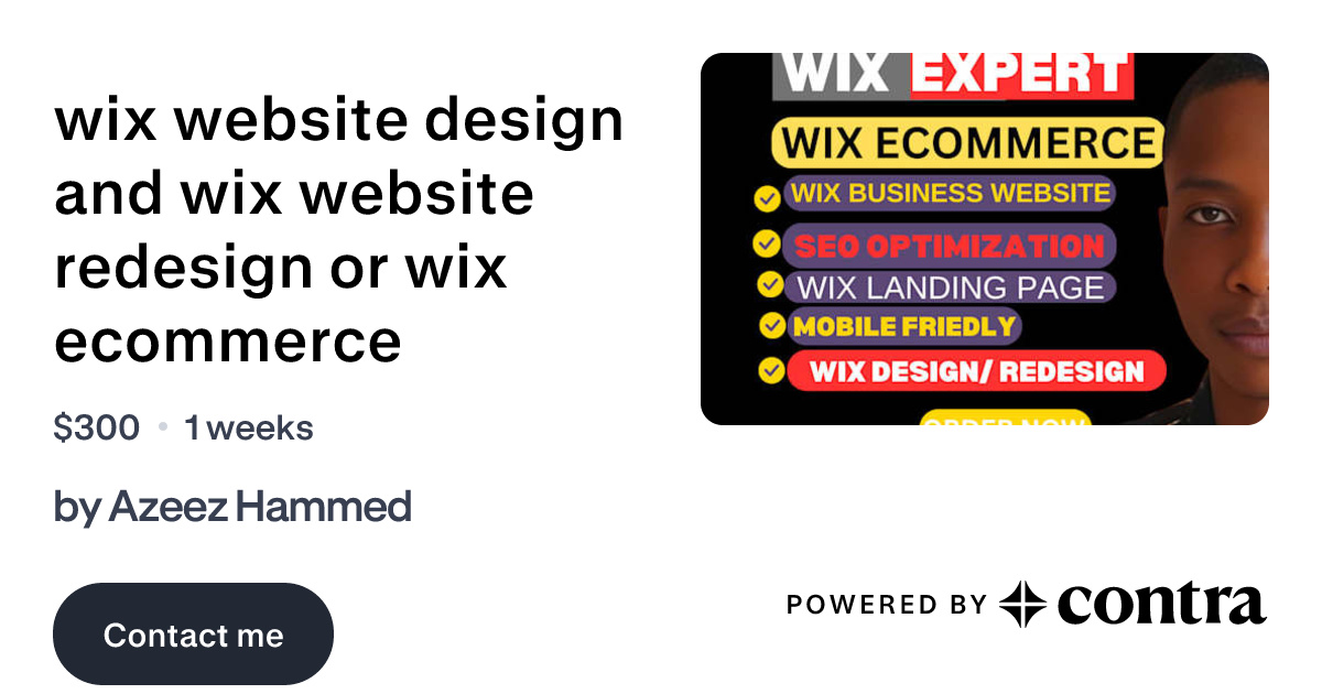 wix website design and wix website redesign or wix ecommerce by Azeez ...
