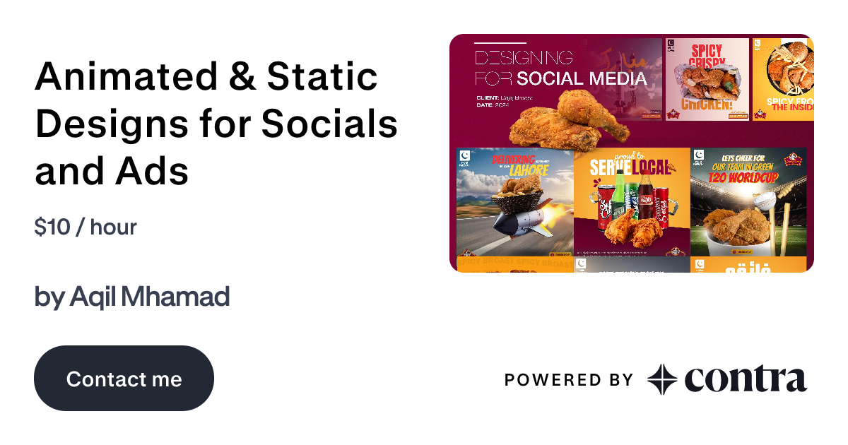 Animated & Static Designs for Socials and Ads by Aqil Mhamad