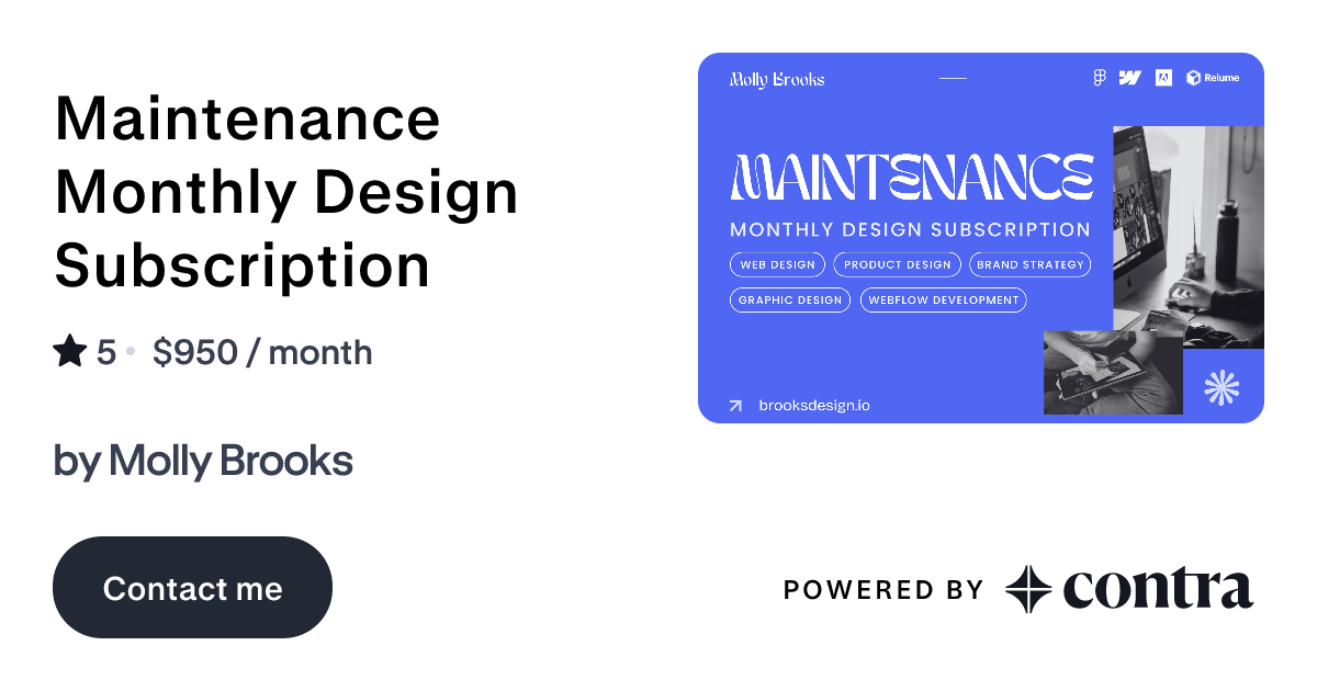 Maintenance Monthly Design Subscription by Molly Brooks