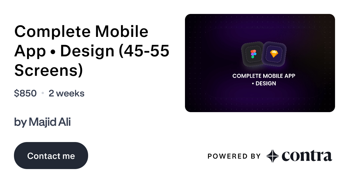 Complete Mobile App • Design (45-55 Screens) by Majid Ali