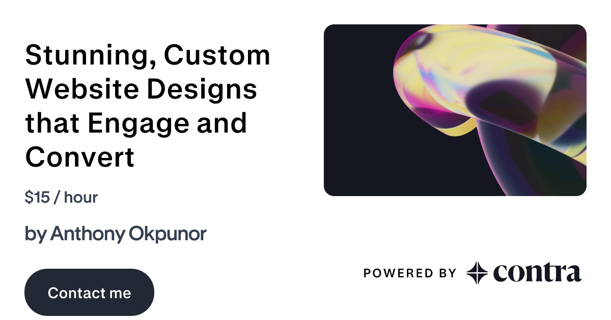 Stunning, Custom Website Designs that Engage and Convert by Anthony Okpunor