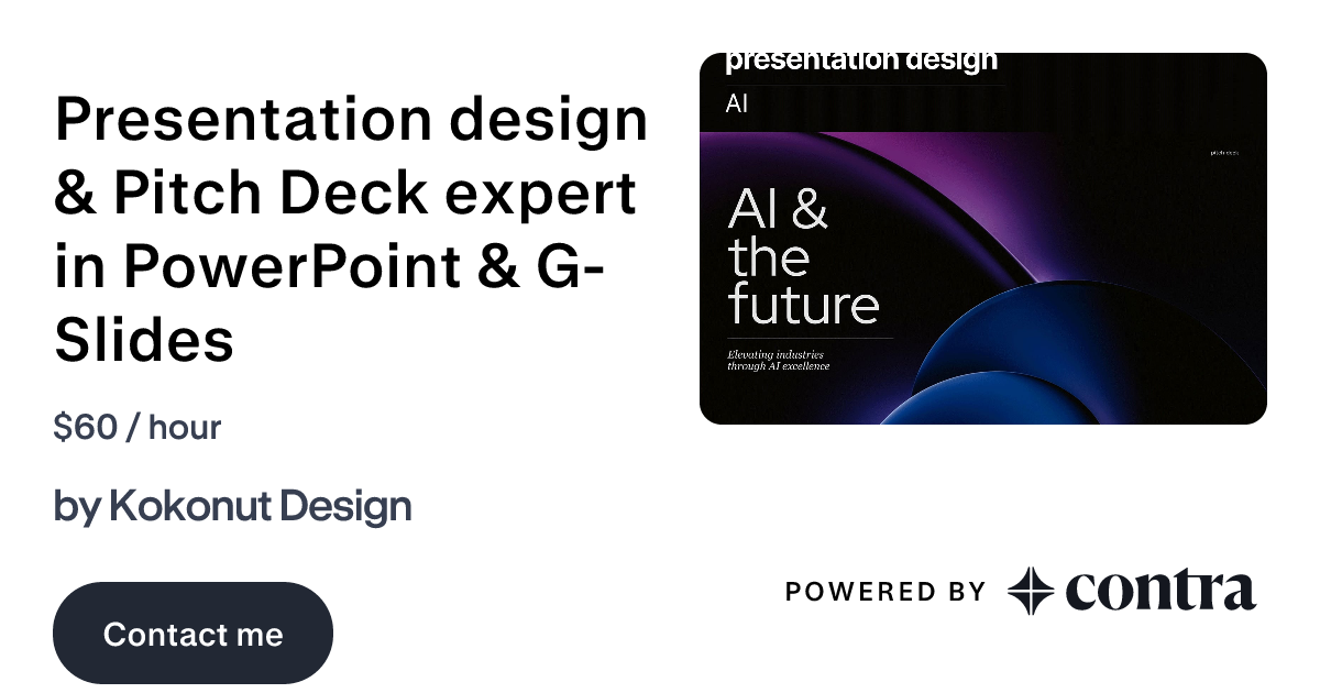 Presentation design & Pitch Deck expert in PowerPoint & G-Slides by ...