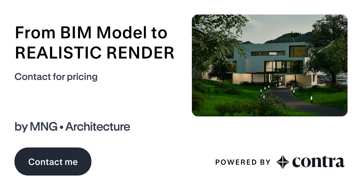 From your Revit Bim Model, to a REALISTIC RENDER. by MNG Architecture