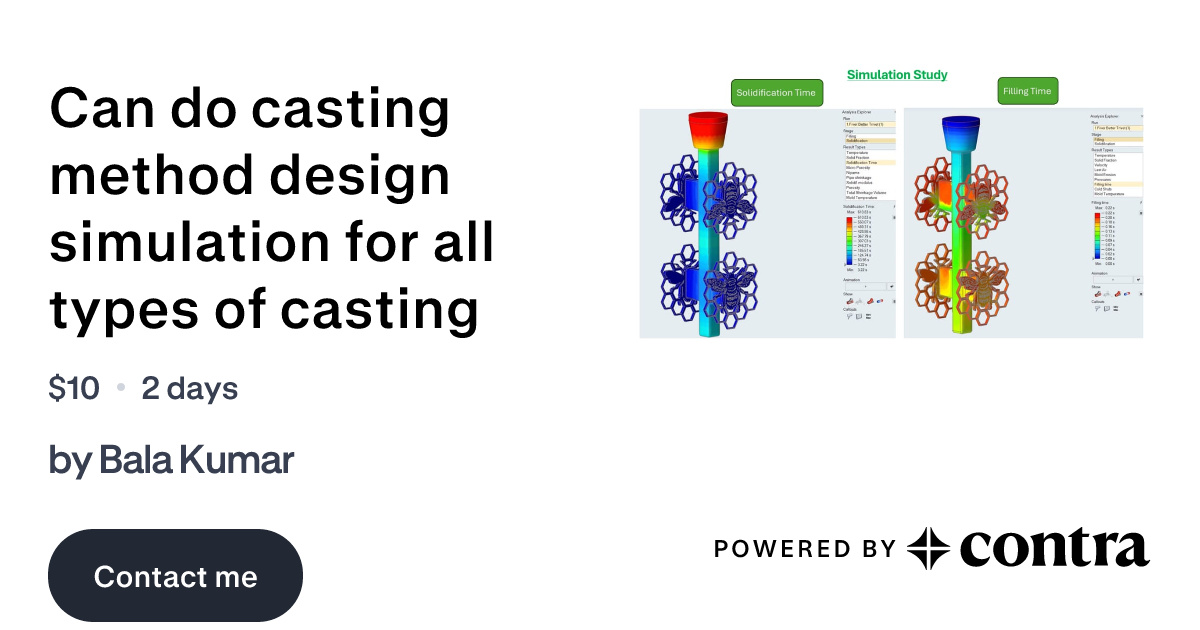 Can do casting method design simulation for all types of casting by ...