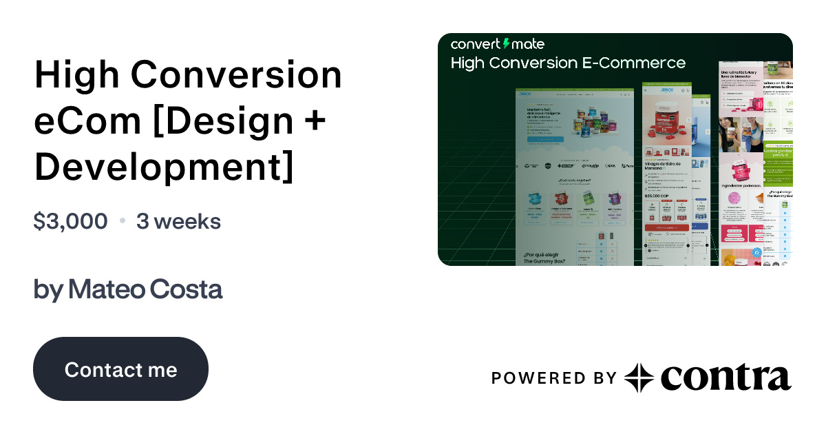 High Conversion eCom [Design + Development] by Mateo Costa