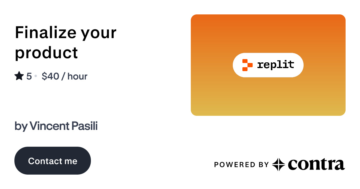 Finalize your product by Vincent Pasili