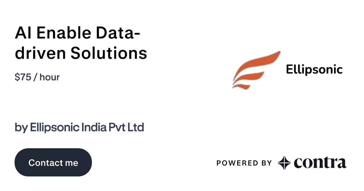 AI Enable Data-driven Solutions by Ellipsonic India Pvt Ltd