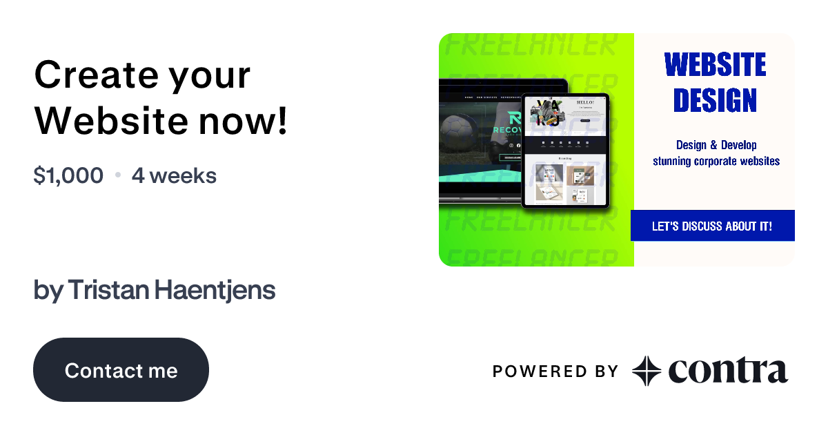 Create your Website now! by Tristan Haentjens