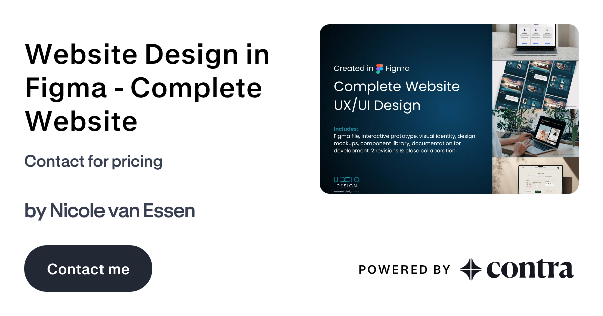 Website Design in Figma - Complete Website by Nicole van Essen
