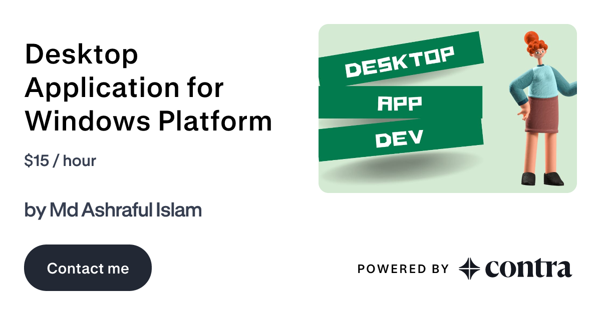 Desktop Application for Windows Platform by Md Ashraful Islam