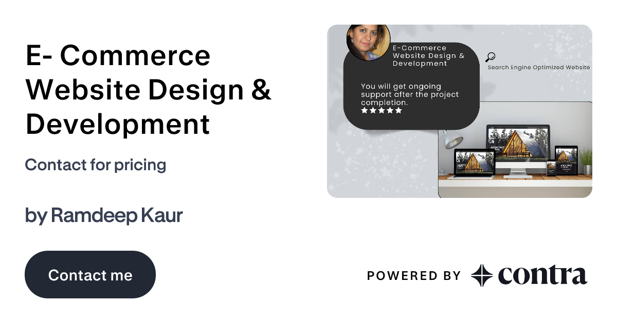 E- Commerce Website Design & Development by Ramdeep Kaur