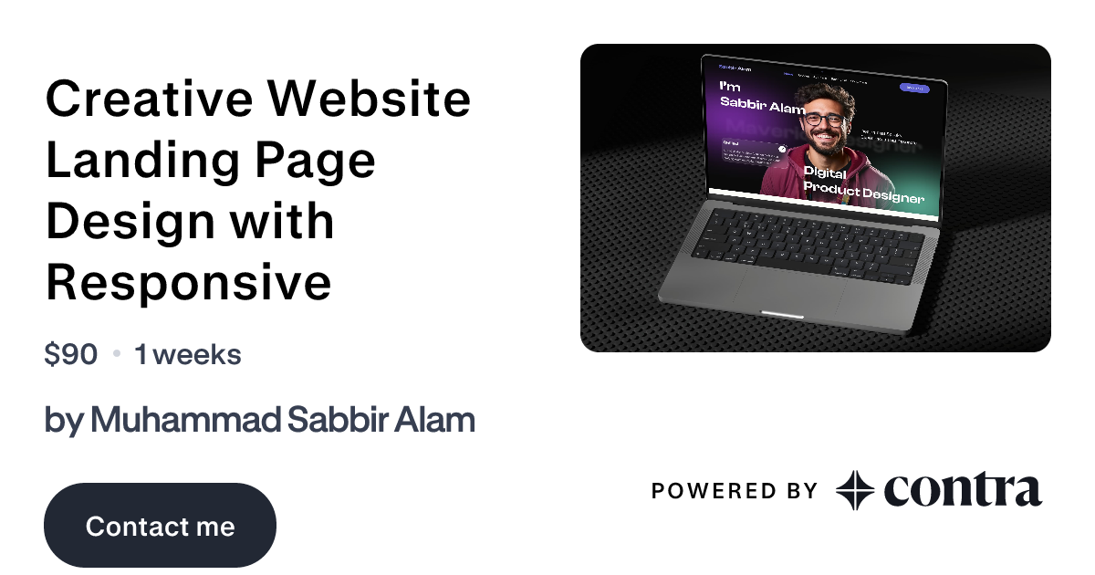 Creative Website Landing Page Design with Responsive by Muhammad Sabbir Alam