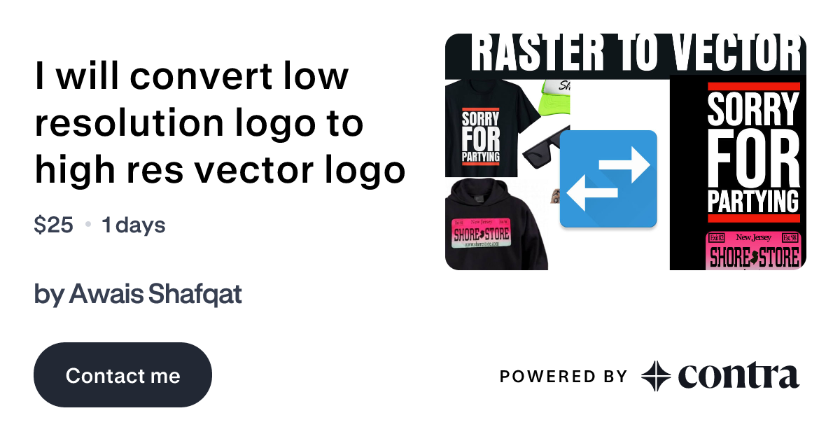 I will convert low resolution logo to high res vector logo by Awais Shafqat