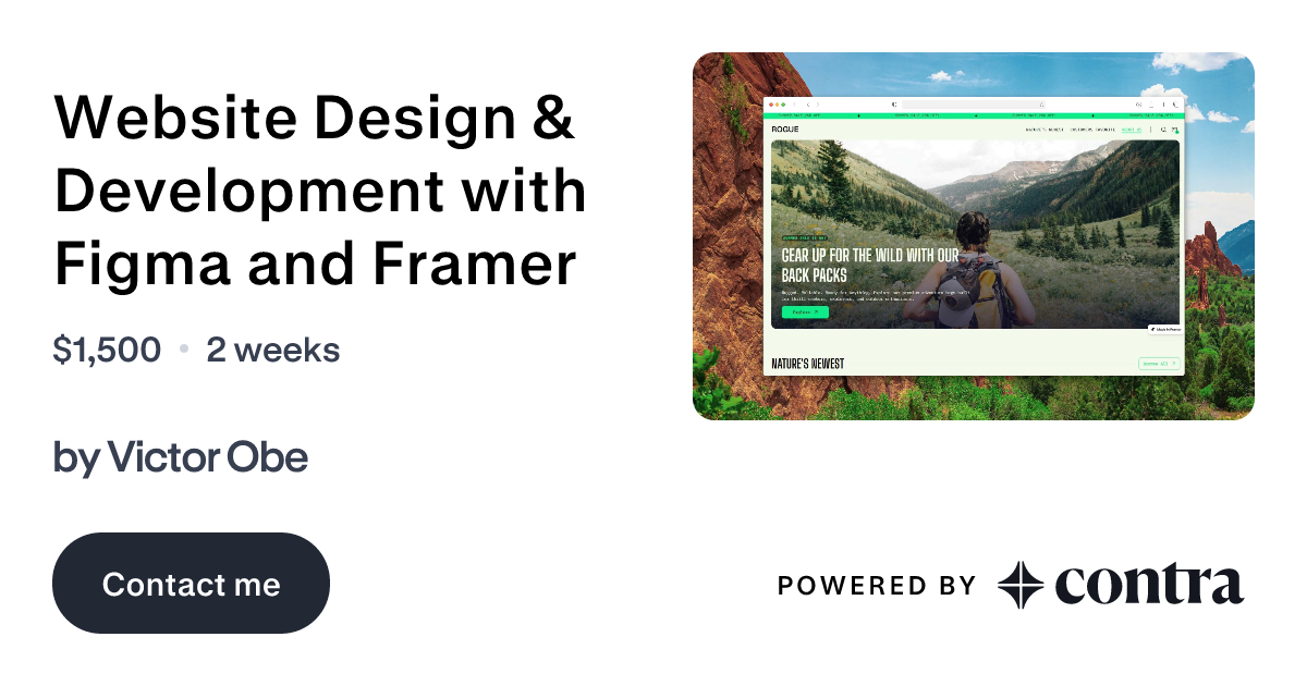 High-performance & custom-built website with Framer by Victor Obe