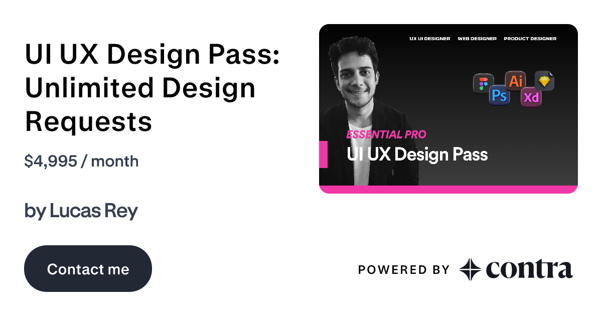 UI UX Design Pass: Unlimited Design Requests by Lucas Rey