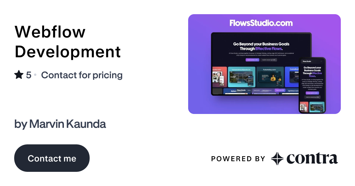 Webflow Development by Marvin Kaunda