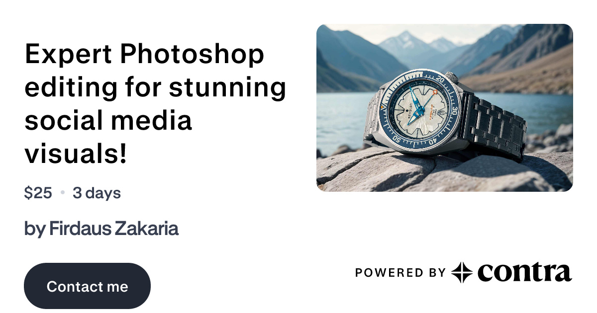 Expert Photoshop editing for stunning social media visuals! by Firdaus ...