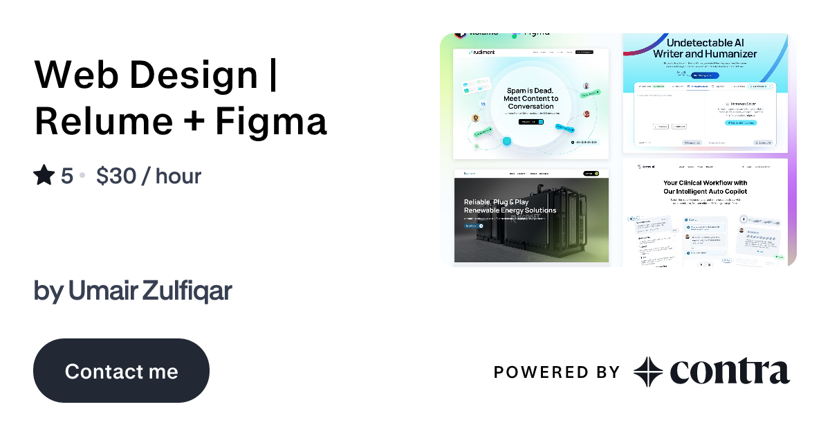 Web Design | Relume + Figma by Umair Zulfiqar