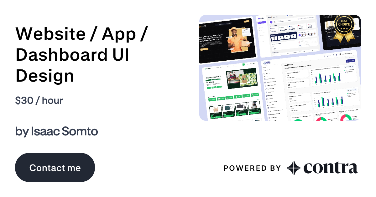 Website / App / Dashboard UI Design by Isaac Somto