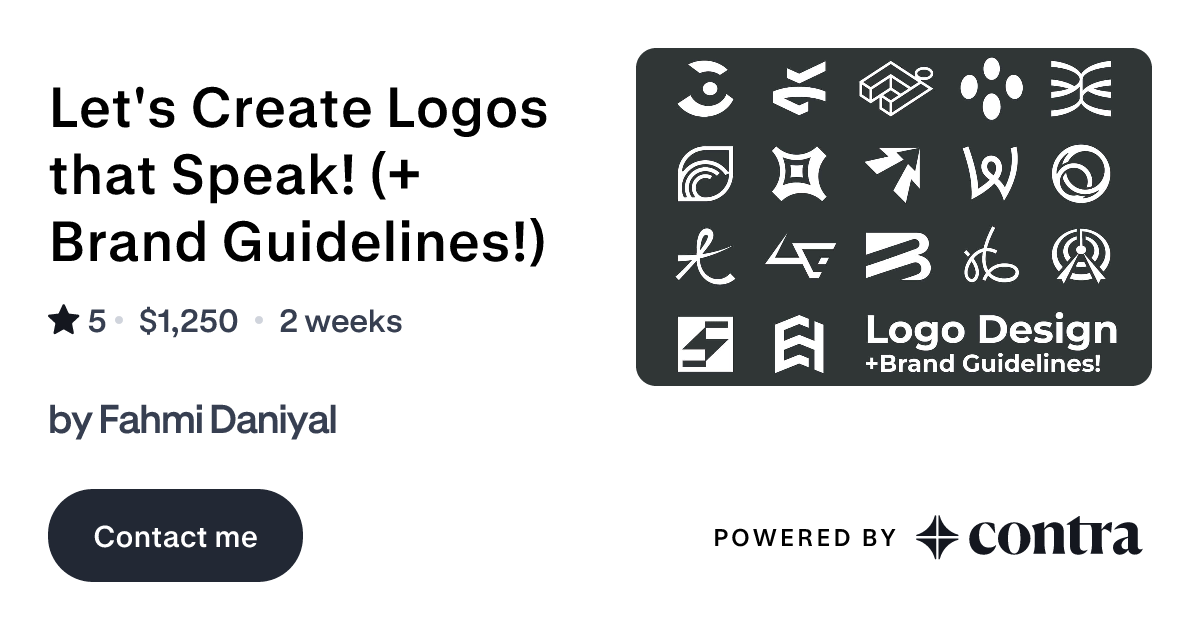 Let's Create Logos that Speak! (+ Brand Guidelines!) by Fahmi Daniyal