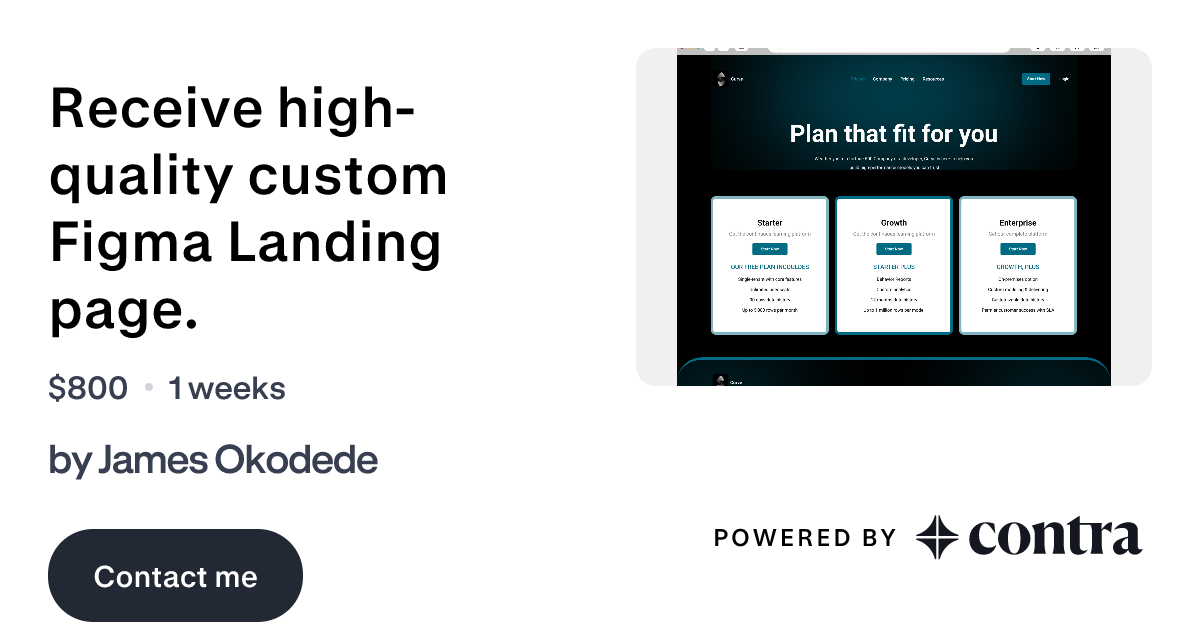 Receive high-quality custom Figma / Framer builds Landing page. by ...