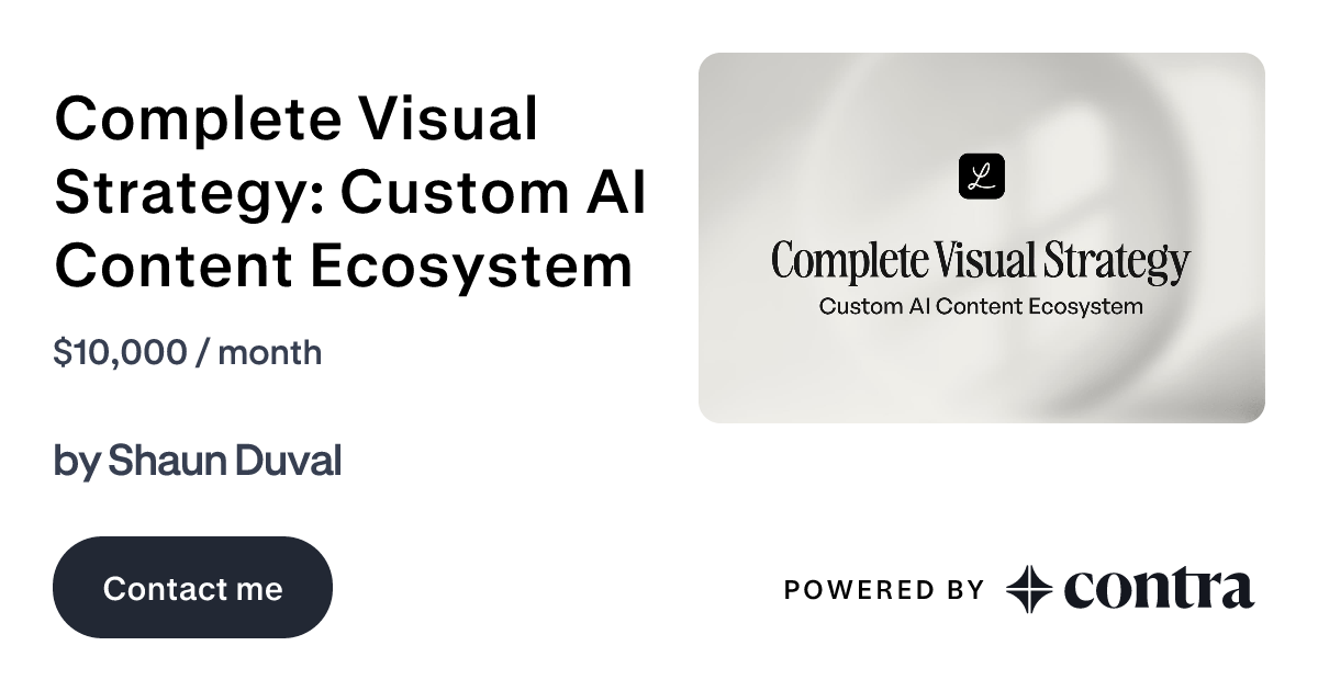 Complete Visual Strategy: Custom AI Content Ecosystem by Shaun Duval