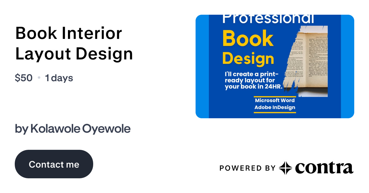 Book Interior Layout Design by Kolawole Oyewole