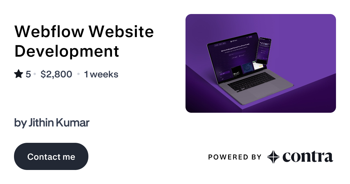 Webflow Website Development by Jithin Kumar