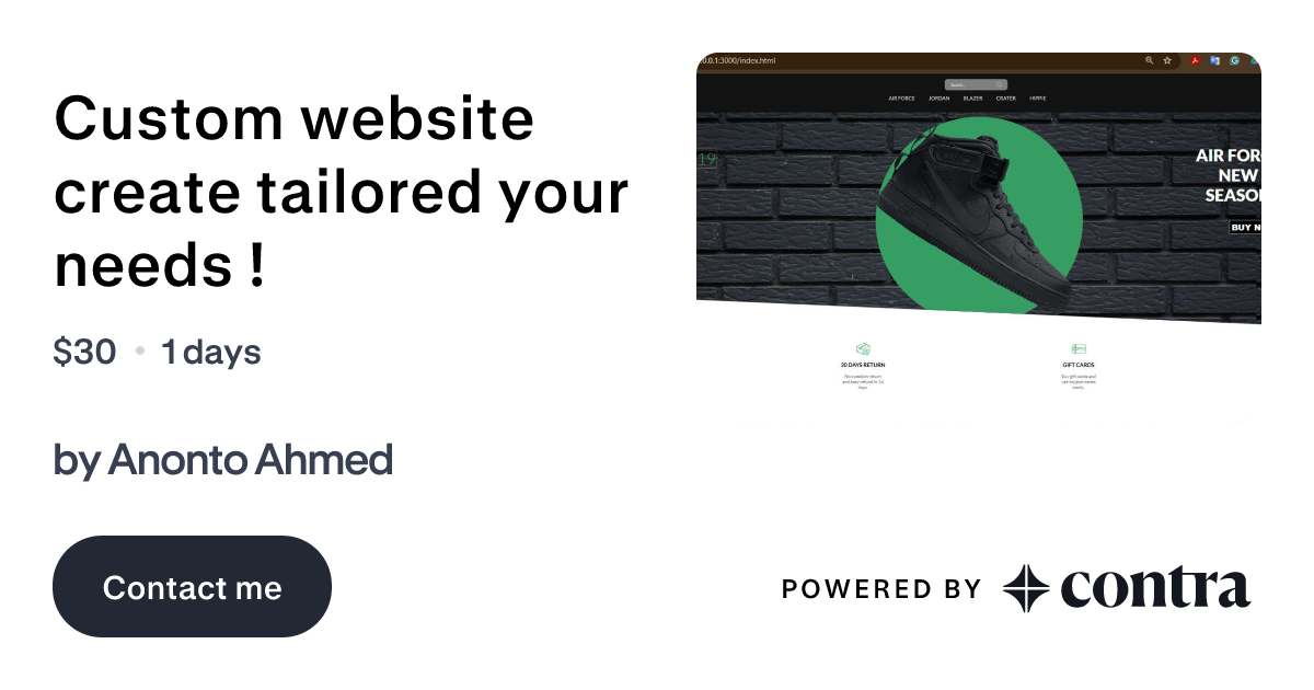 Custom website create tailored your needs ! by Anonto Ahmed