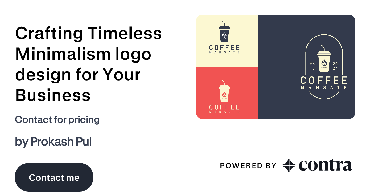 Crafting Timeless Minimalism logo design for Your Business by Prokash Pul