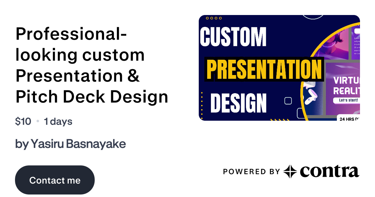 Professional-looking custom Presentation & Pitch Deck Design by Yasiru ...